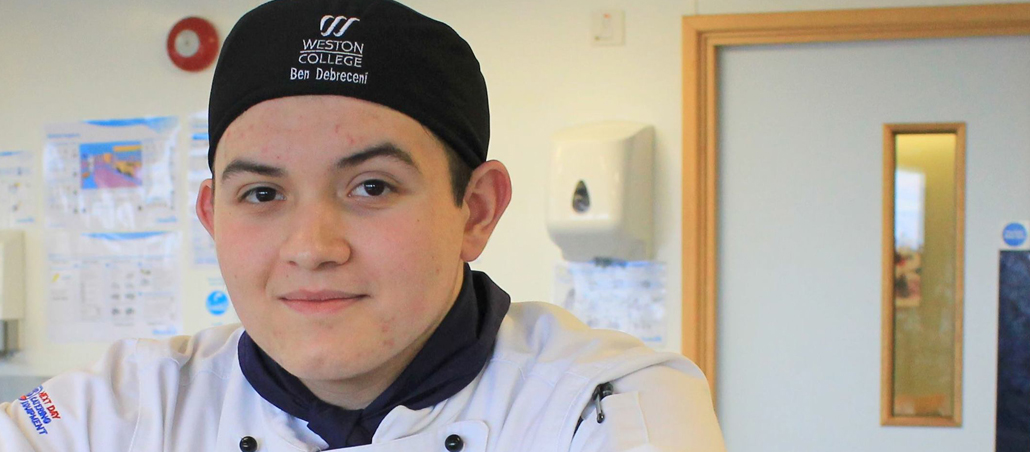 Student chef in cooking comp final | Weston College